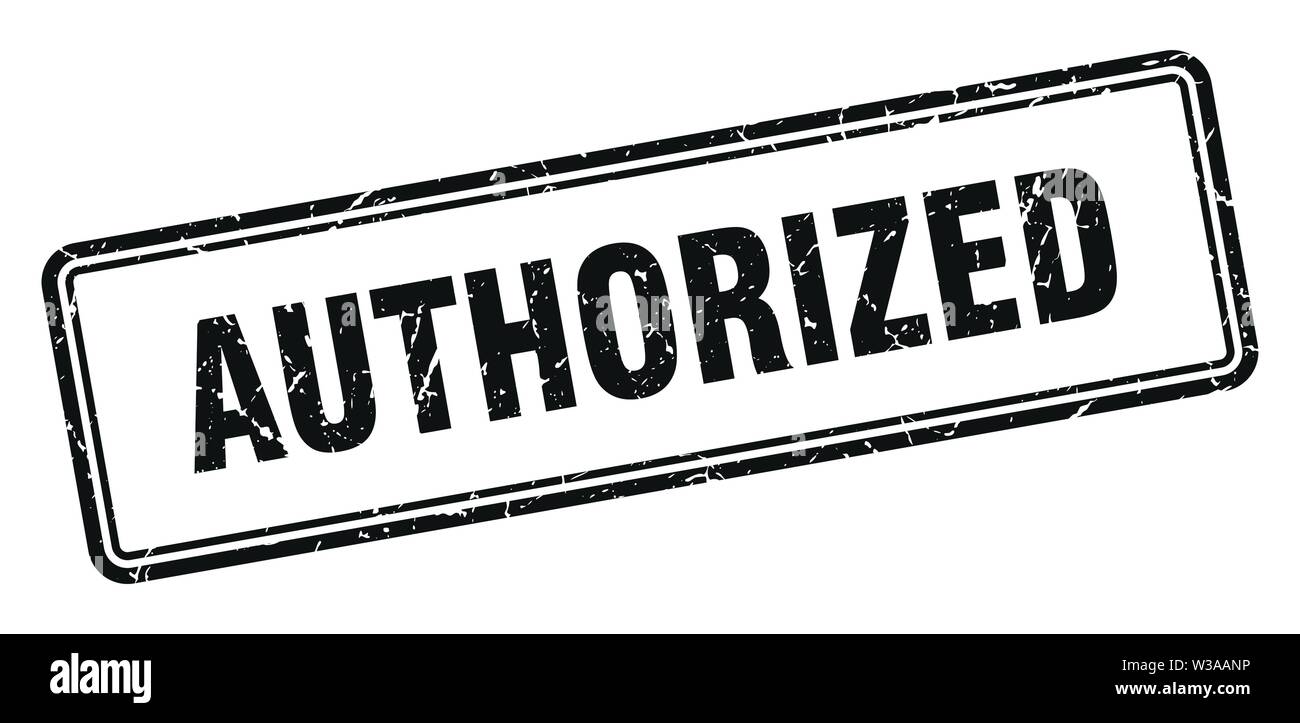 authorized stamp. authorized square grunge sign. authorized Stock ...
