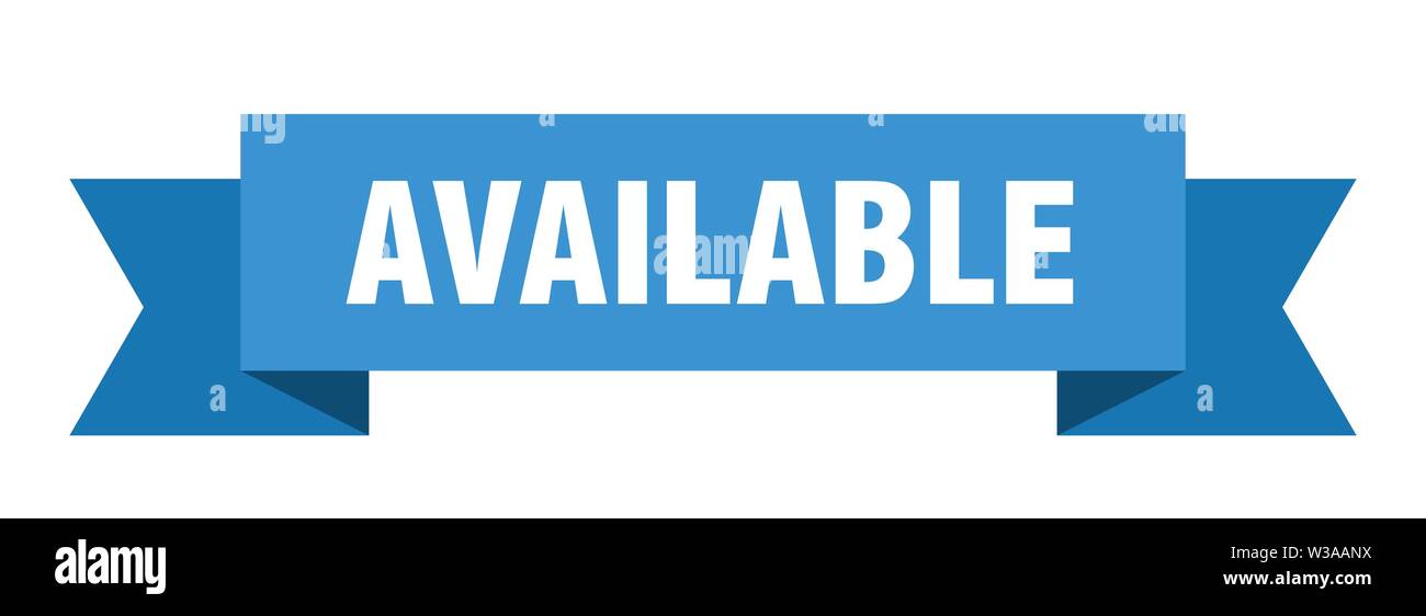available ribbon. available isolated sign. available banner Stock ...