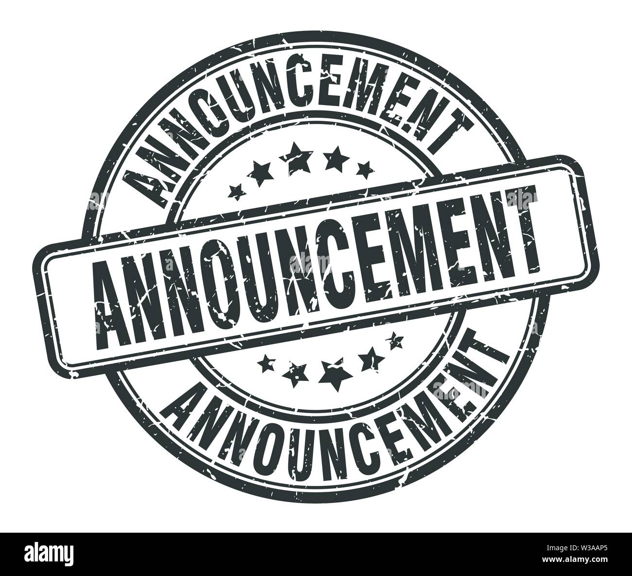 announcement stamp. announcement round grunge sign. announcement Stock ...