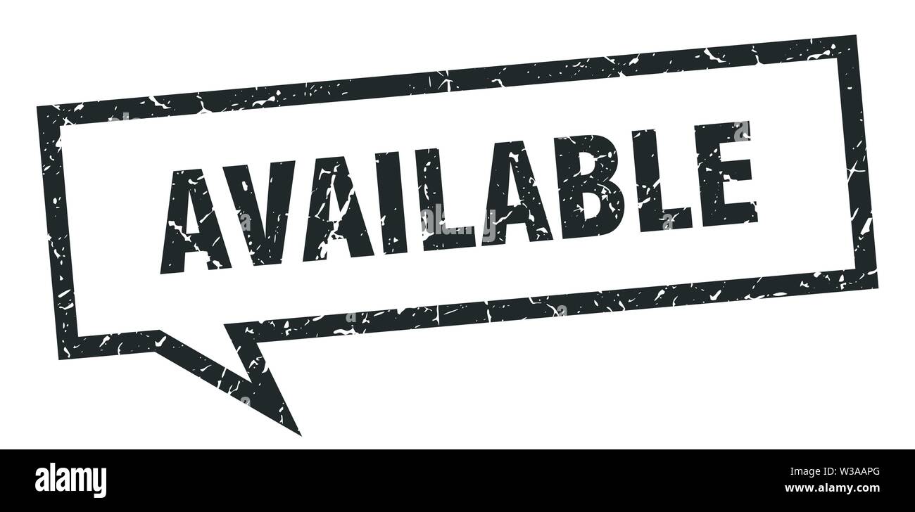 available sign. available square speech bubble. available Stock Vector ...