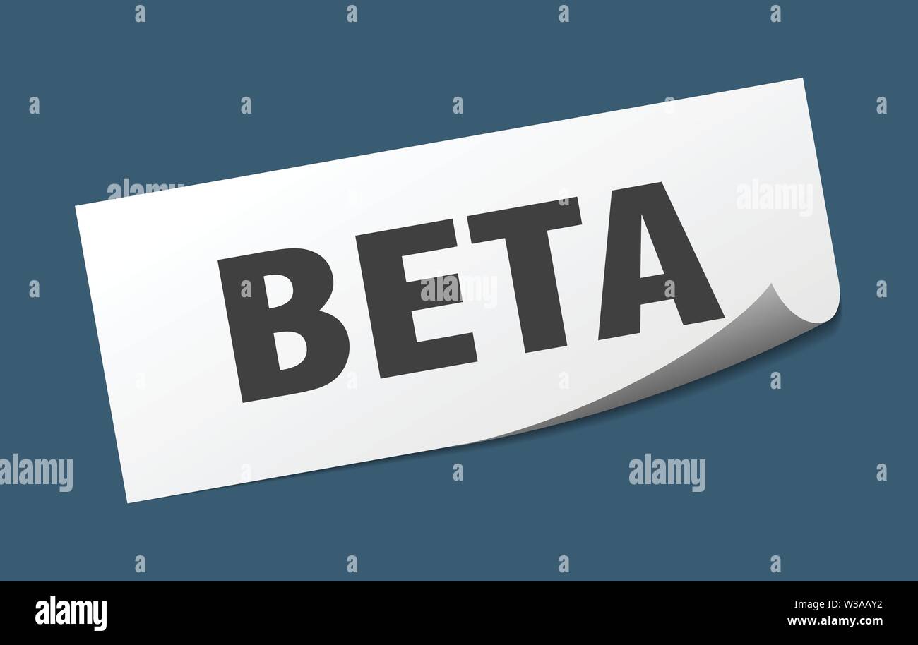 beta sticker. beta square isolated sign. beta Stock Vector Image & Art ...