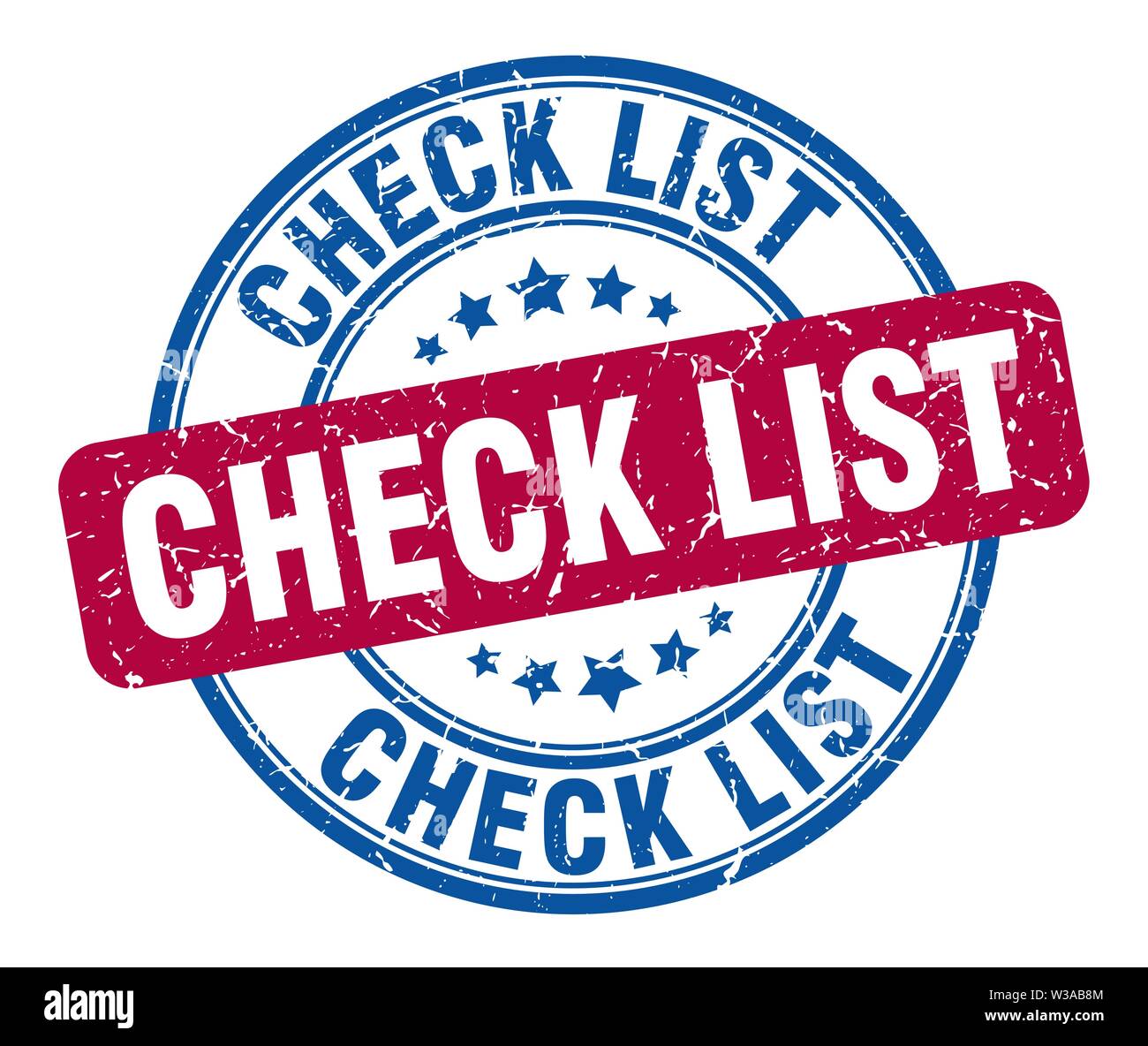 check list stamp. check list round grunge sign. check list Stock Vector ...