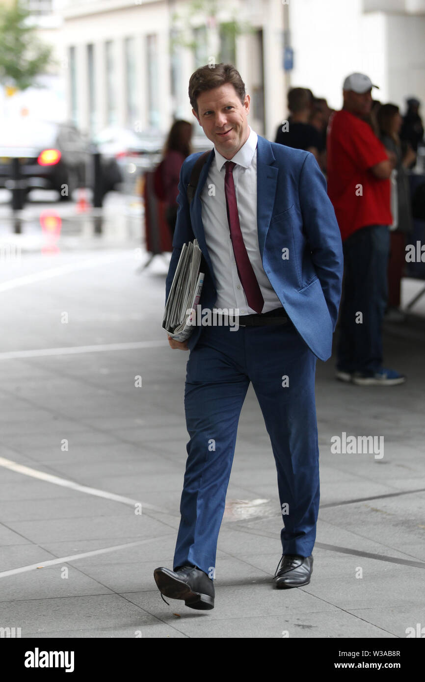 London, UK, 14th July 2019. Fraser Nelson Journalist seen arriving to ...