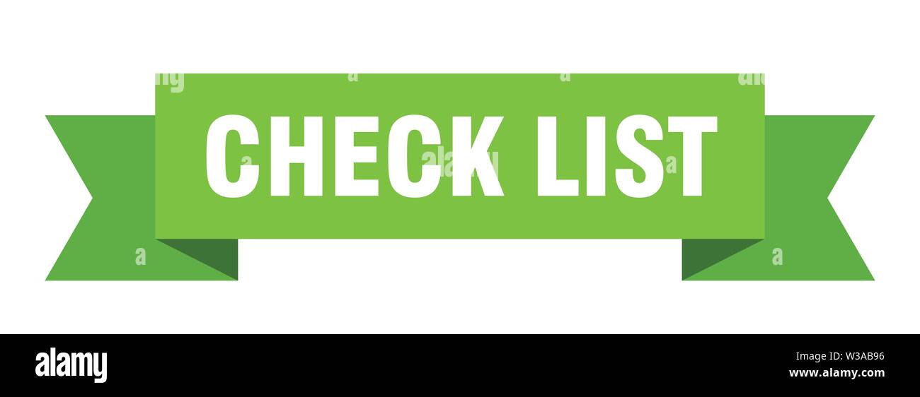 check list ribbon. check list isolated sign. check list banner Stock ...