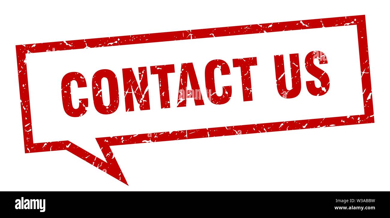 contact us sign. contact us square speech bubble. contact us Stock ...