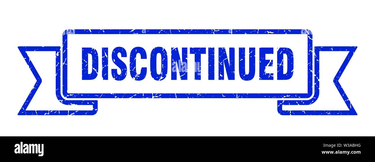 discontinued grunge ribbon. discontinued sign. discontinued banner ...