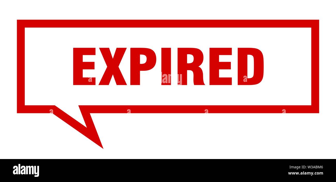 expired sign. expired square speech bubble. expired Stock Vector Image ...