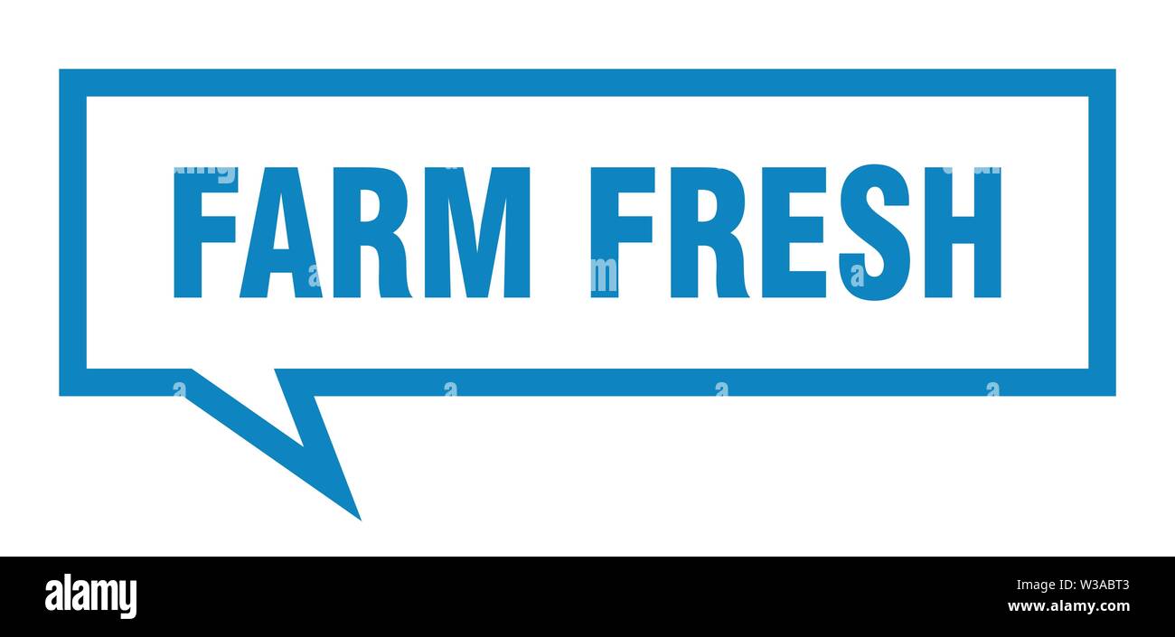 farm fresh sign. farm fresh square speech bubble. farm fresh Stock ...