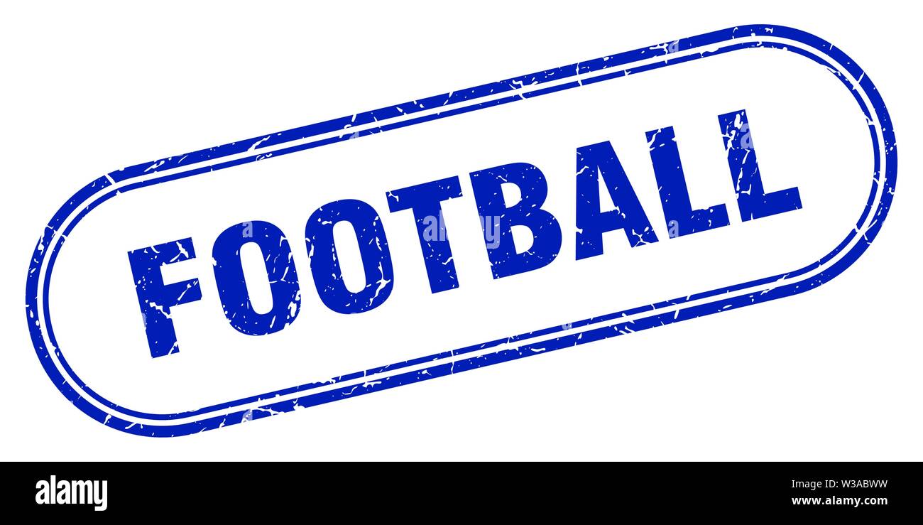 football stamp. football square grunge sign. football Stock Vector ...