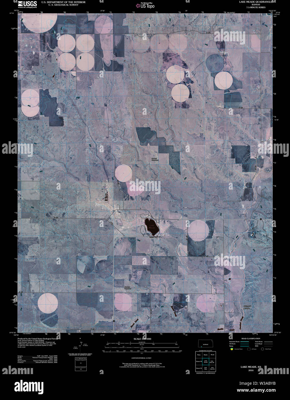 Meade kansas map hi-res stock photography and images - Alamy