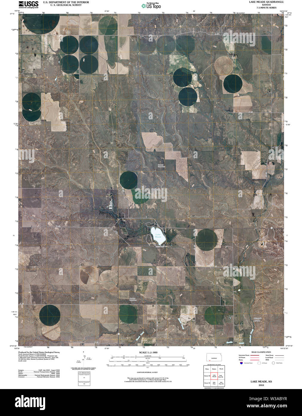 Map of meade kansas hi-res stock photography and images - Alamy