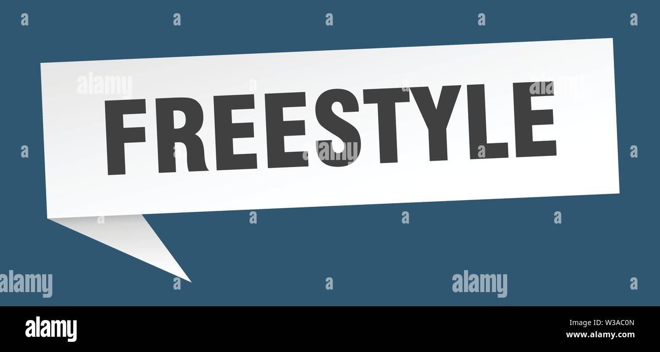freestyle speech bubble. freestyle sign. freestyle banner Stock Vector ...