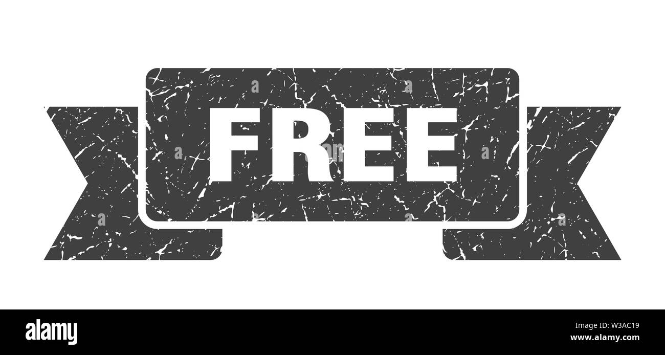 free grunge ribbon. free sign. free banner Stock Vector Image & Art - Alamy