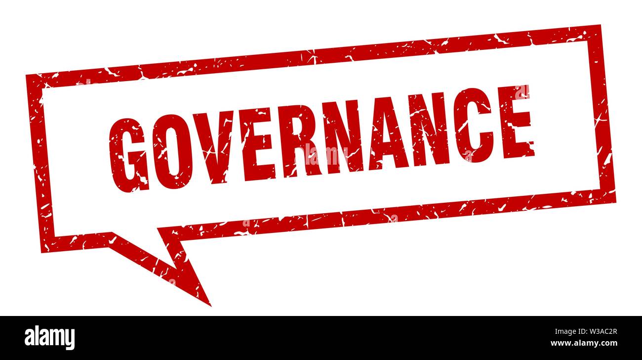 governance sign. governance square speech bubble. governance Stock ...