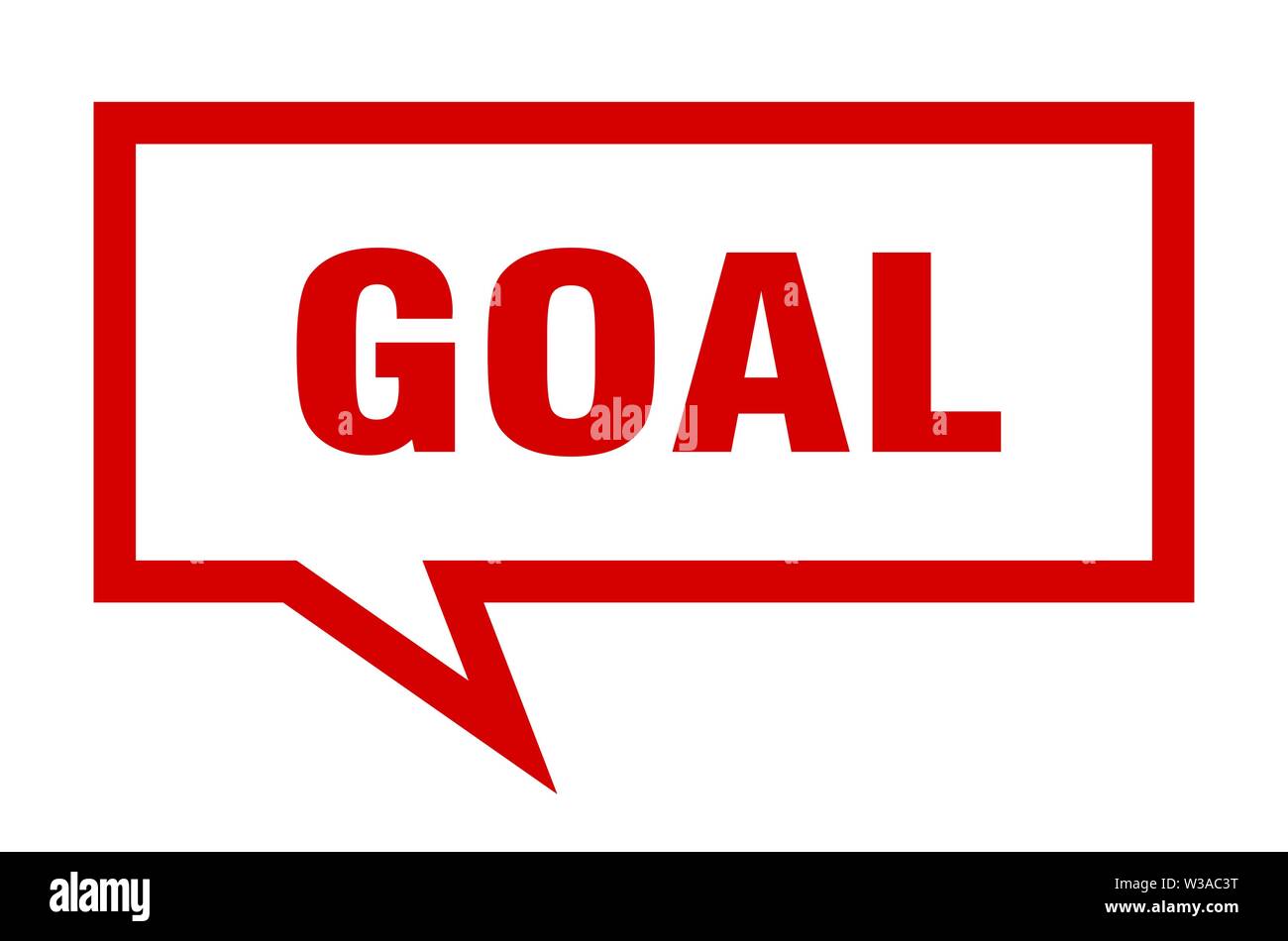 goal sign. goal square speech bubble. goal Stock Vector Image & Art - Alamy