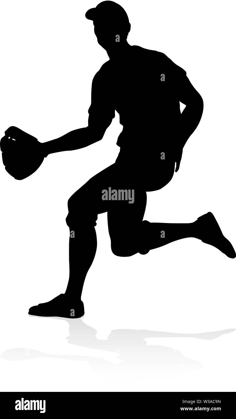 Baseball Player Silhouette Stock Vector Image & Art - Alamy