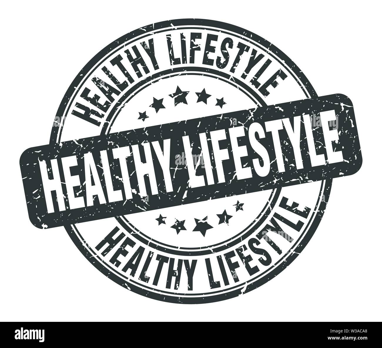 healthy lifestyle stamp. healthy lifestyle round grunge sign. healthy ...