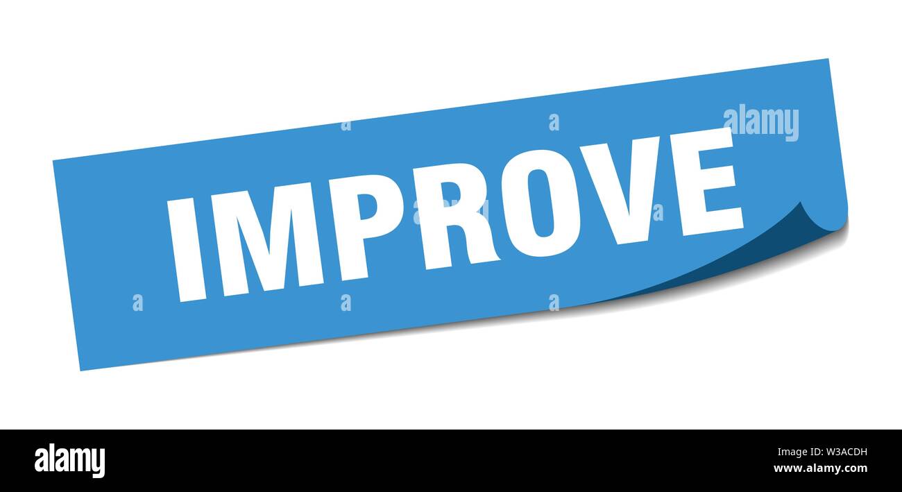 improve sticker. improve square isolated sign. improve Stock Vector ...