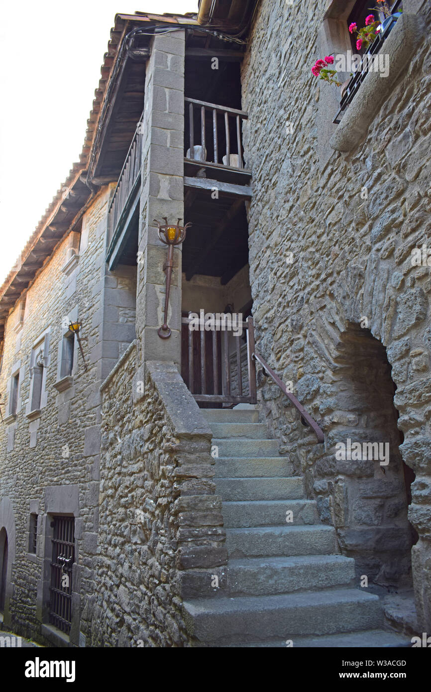 Streets in medieval village rupit hi-res stock photography and images ...