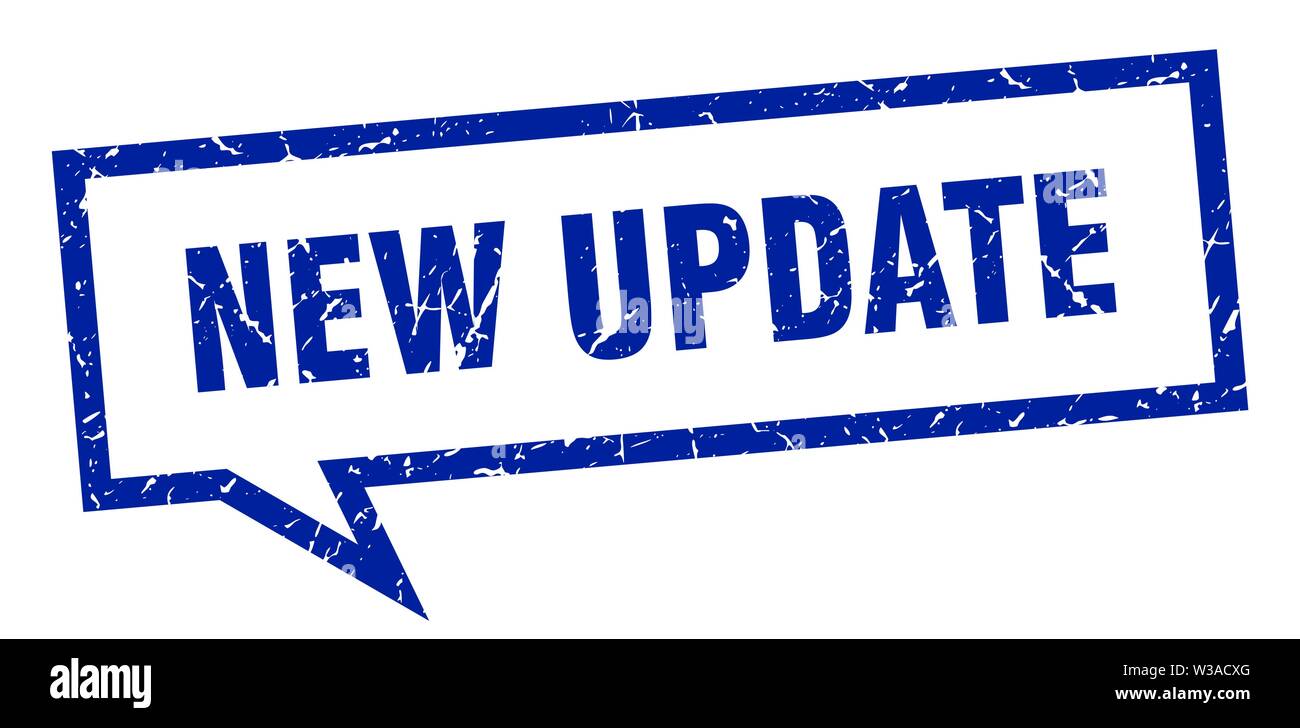 new update sign. new update square speech bubble. new update Stock ...