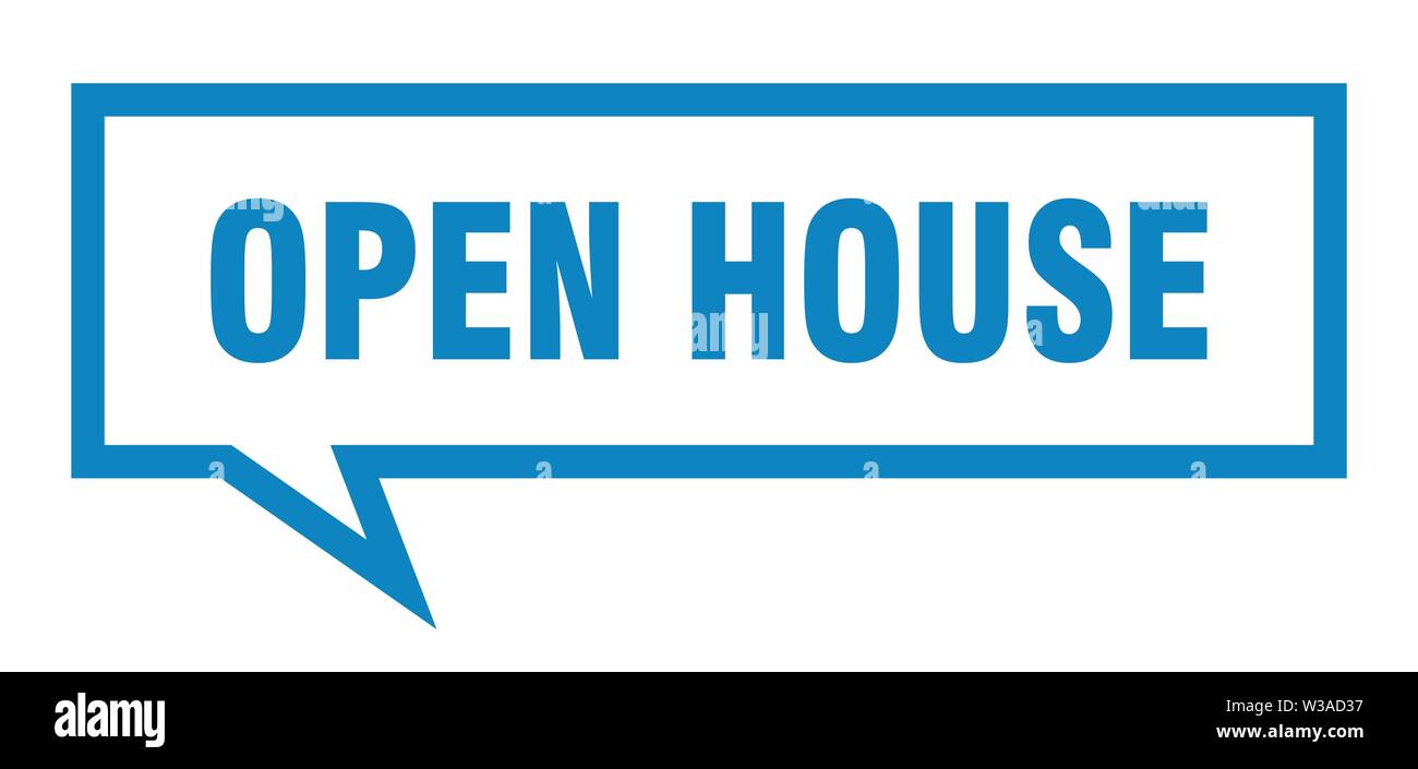 open house sign. open house square speech bubble. open house Stock ...