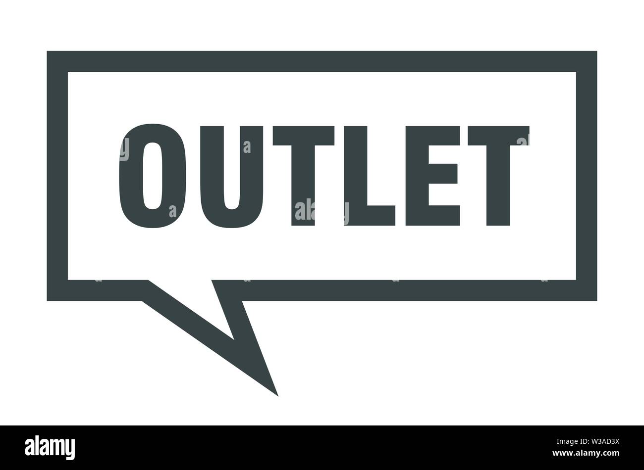 outlet sign. outlet square speech bubble. outlet Stock Vector Image ...