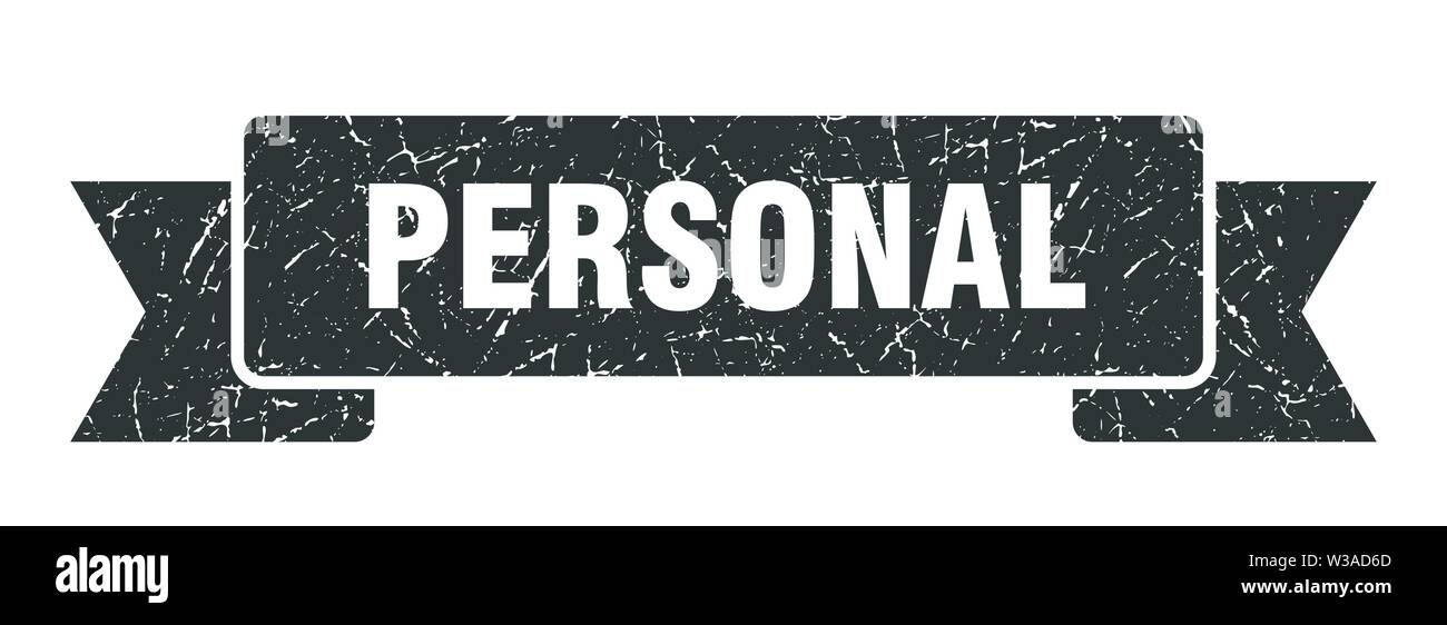 personal grunge ribbon. personal sign. personal banner Stock Vector ...