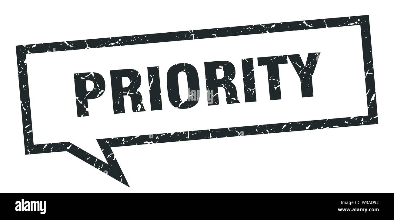 priority sign. priority square speech bubble. priority Stock Vector ...