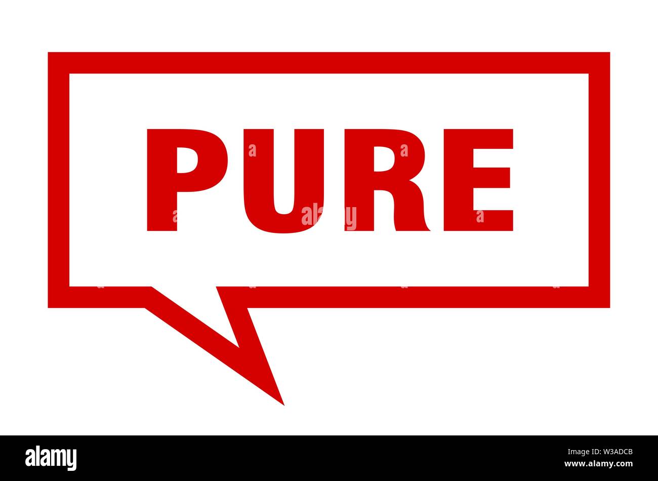 pure sign. pure square speech bubble. pure Stock Vector Image & Art - Alamy
