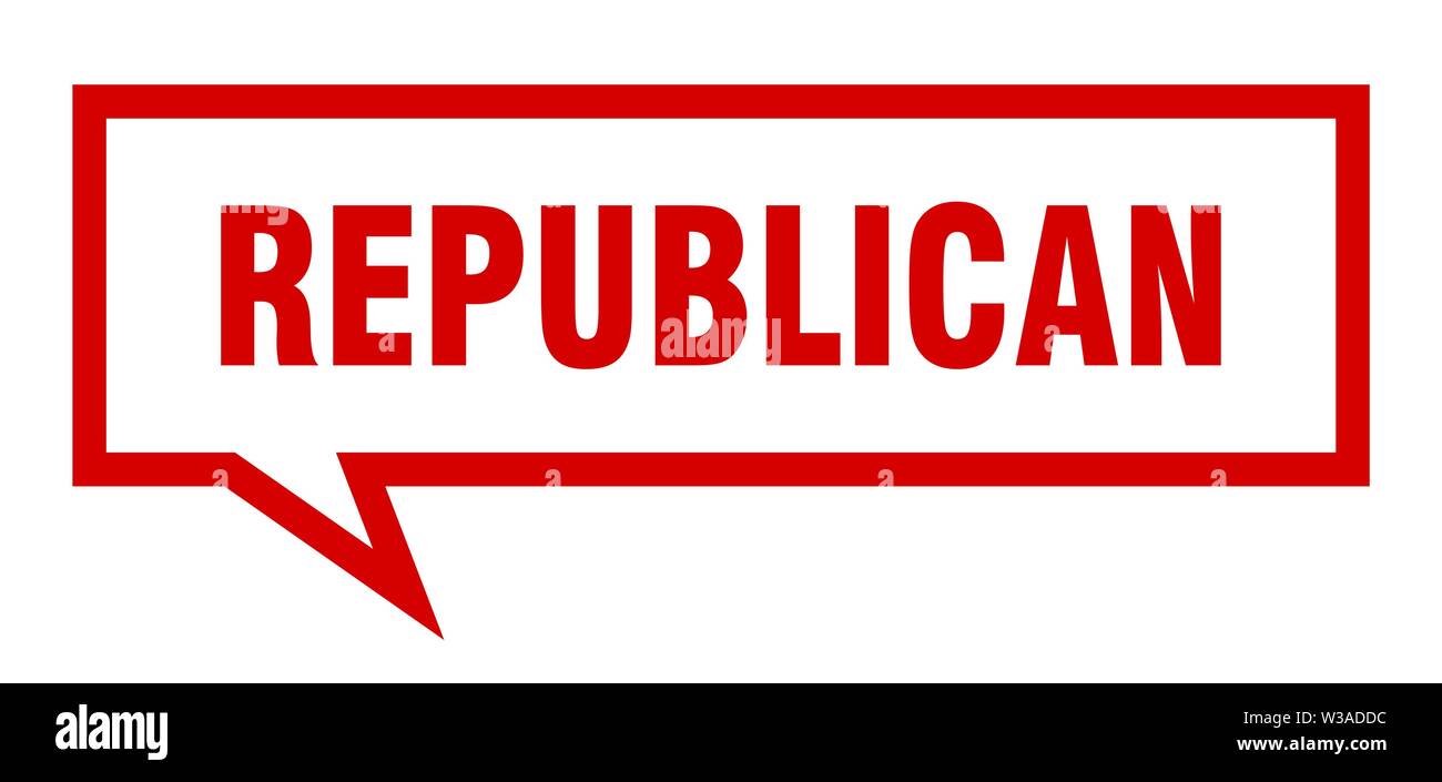 republican sign. republican square speech bubble. republican Stock ...