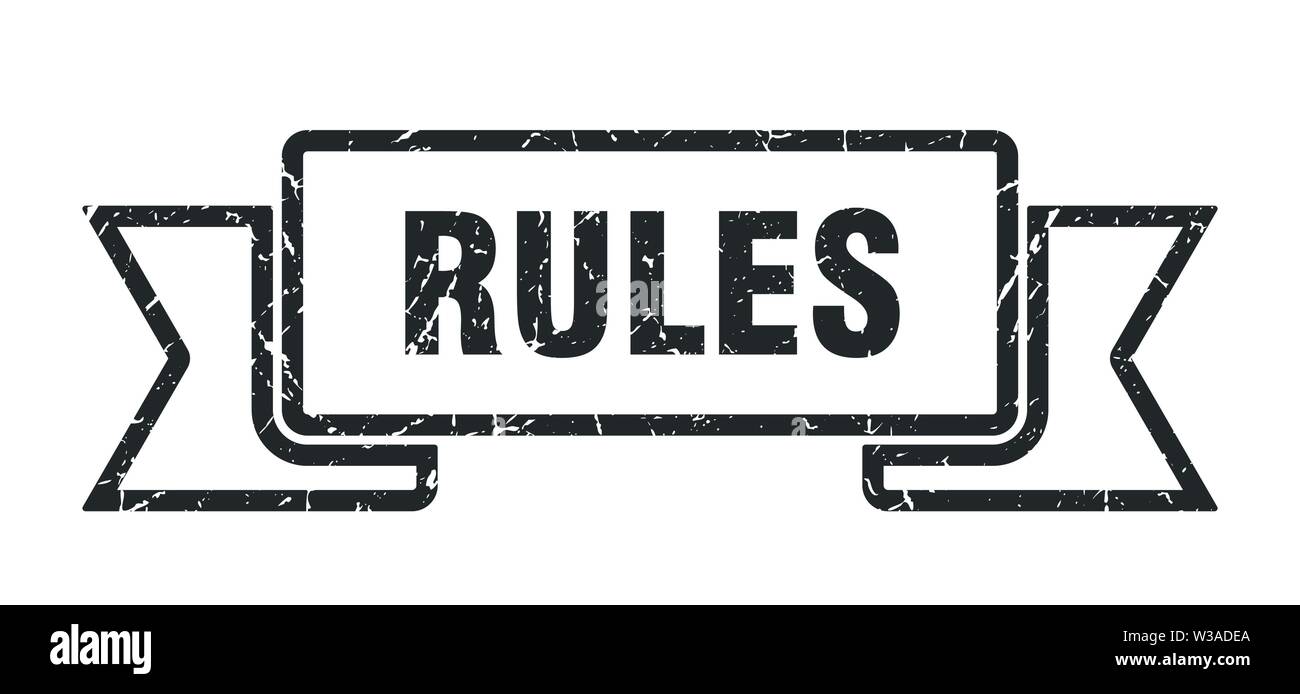rules grunge ribbon. rules sign. rules banner Stock Vector Image & Art ...