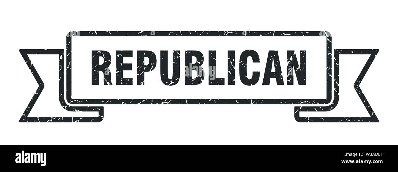 republican grunge ribbon. republican sign. republican banner Stock ...