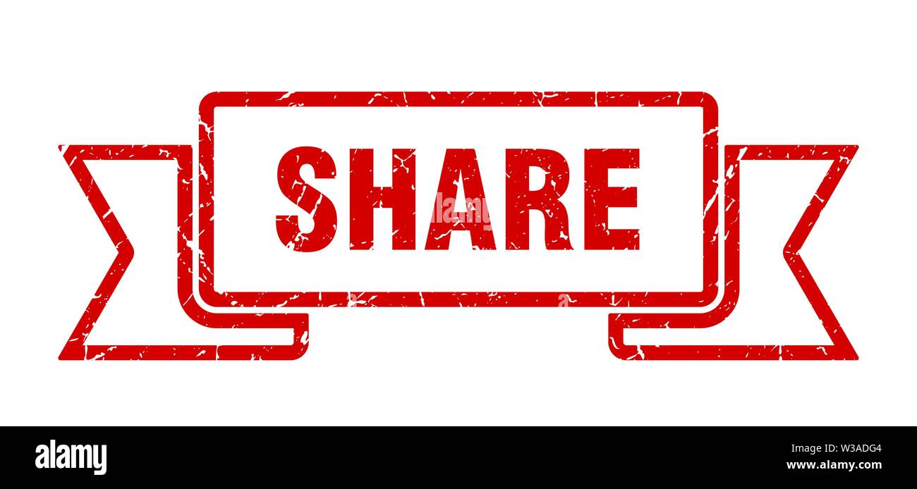 share grunge ribbon. share sign. share banner Stock Vector Image & Art ...