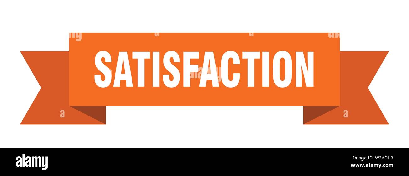 satisfaction ribbon. satisfaction isolated sign. satisfaction banner ...