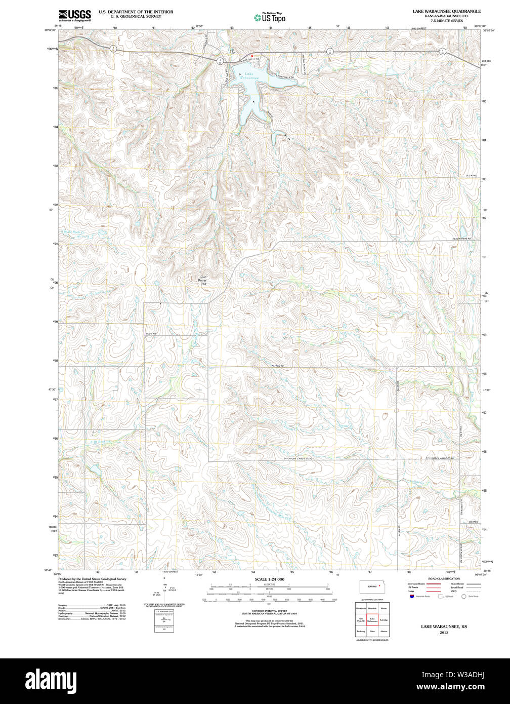 Map of wabaunsee hi-res stock photography and images - Alamy