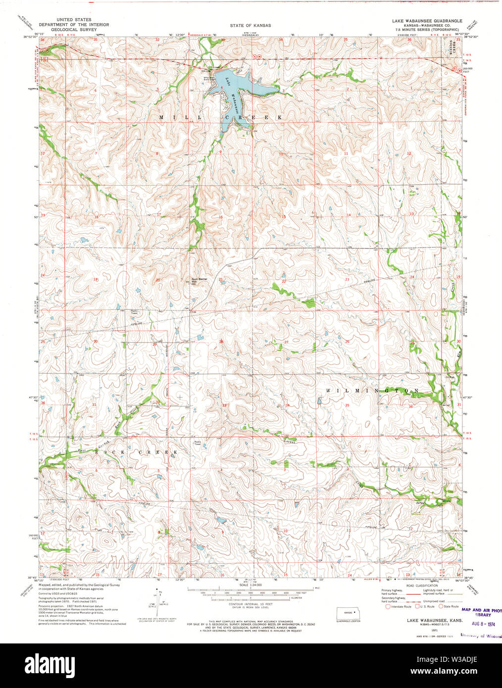 Map of wabaunsee hi-res stock photography and images - Alamy