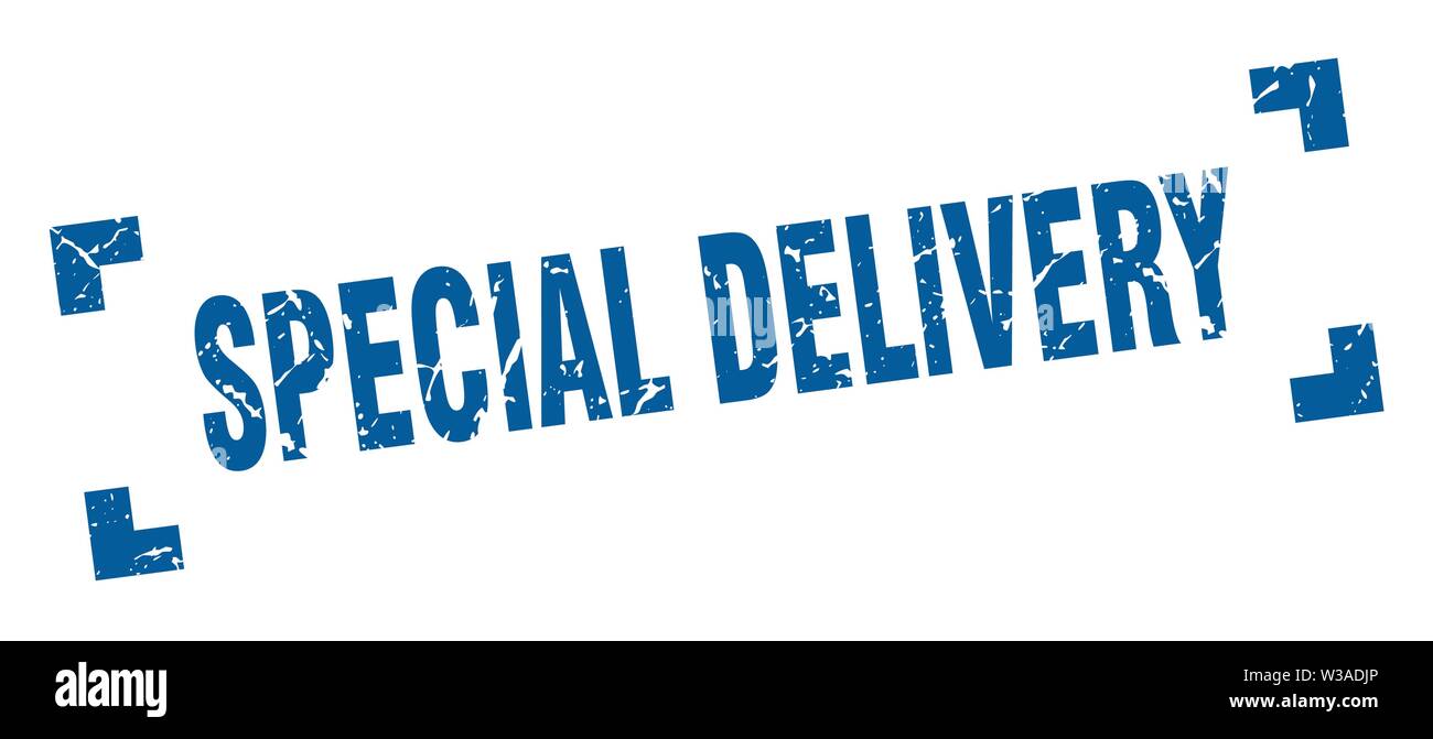 special delivery stamp. special delivery square grunge sign. special ...