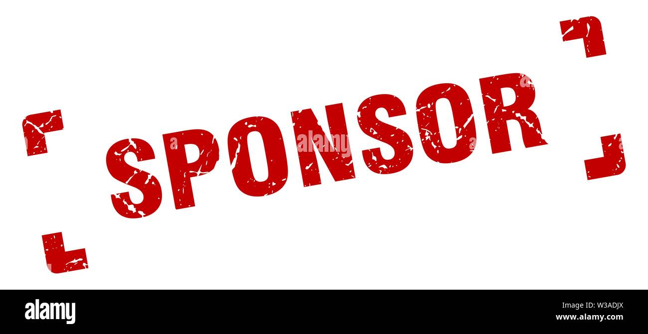 sponsor stamp. sponsor square grunge sign. sponsor Stock Vector Image ...