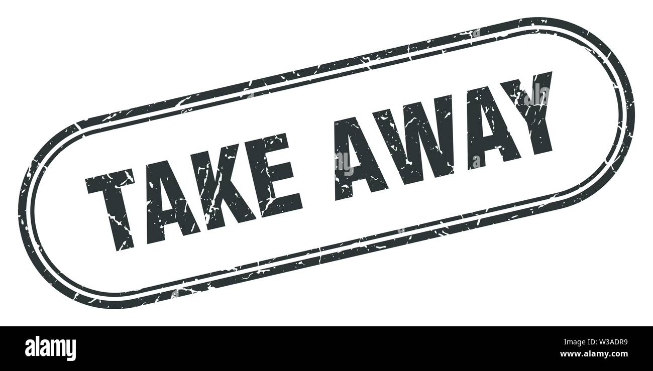 take away stamp. take away square grunge sign. take away Stock Vector ...