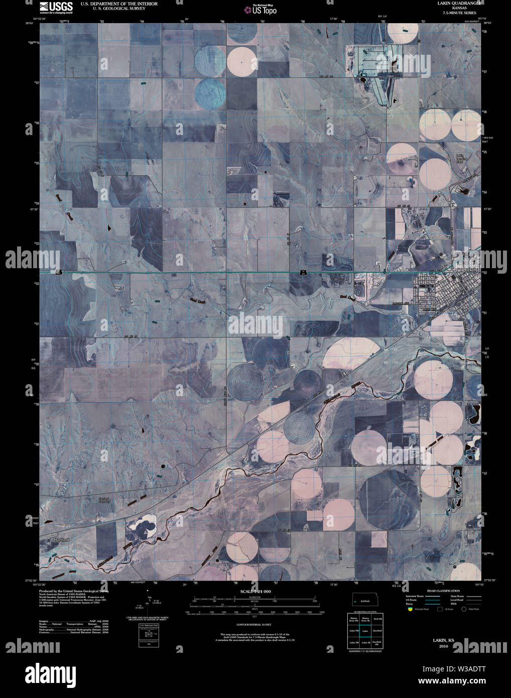 Map of lakin hi-res stock photography and images - Alamy