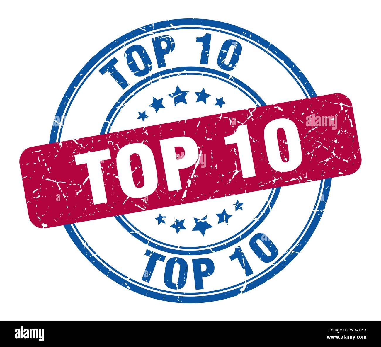 top 10 stamp. top 10 round grunge sign. top 10 Stock Vector Image & Art ...