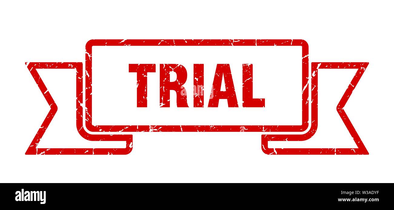 trial grunge ribbon. trial sign. trial banner Stock Vector Image & Art ...