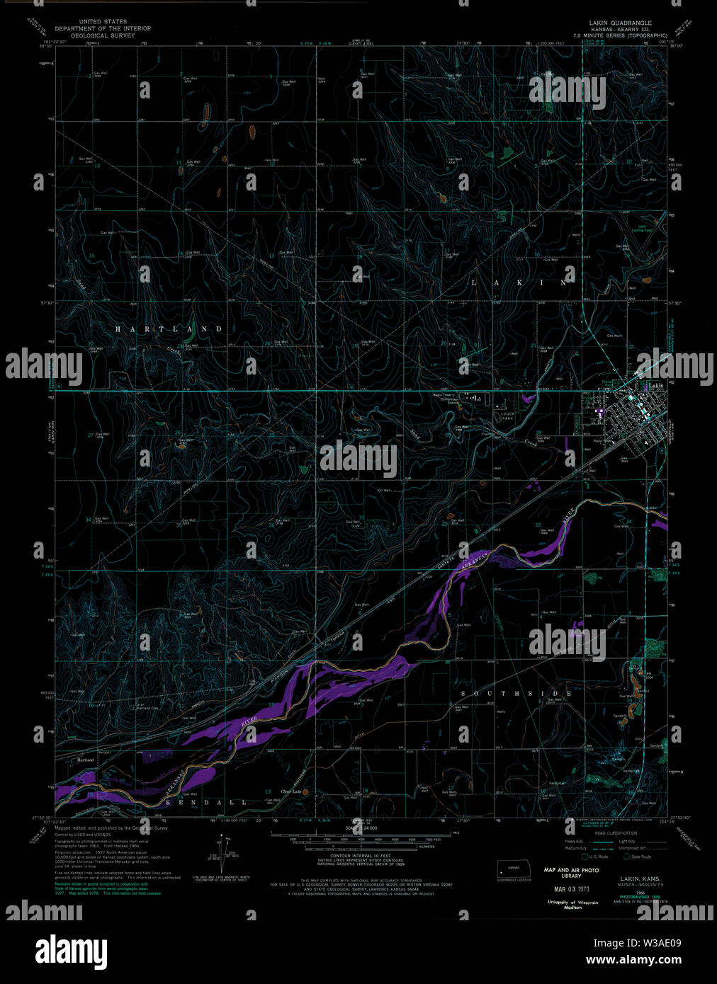 Map of lakin hi-res stock photography and images - Alamy