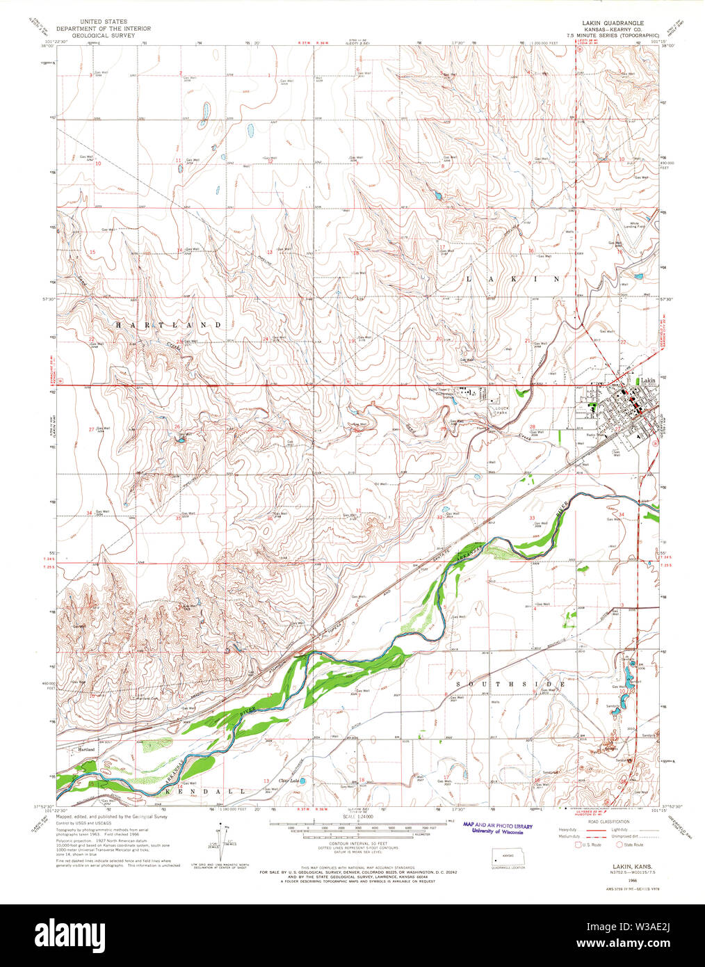 Map of lakin hi-res stock photography and images - Alamy