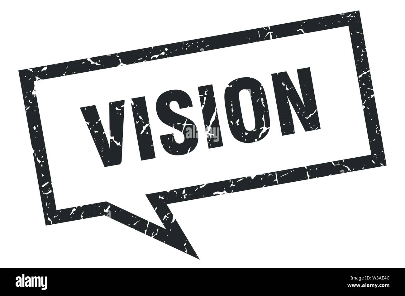 vision sign. vision square speech bubble. vision Stock Vector Image ...
