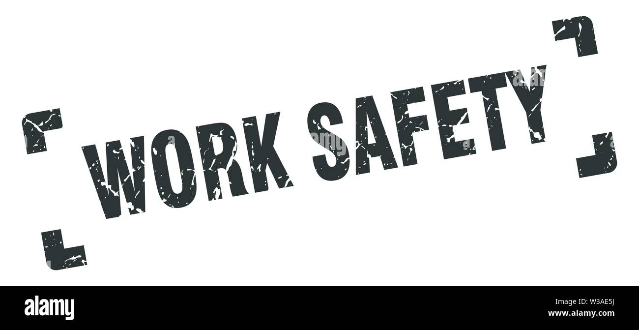 work safety stamp. work safety square grunge sign. work safety Stock ...