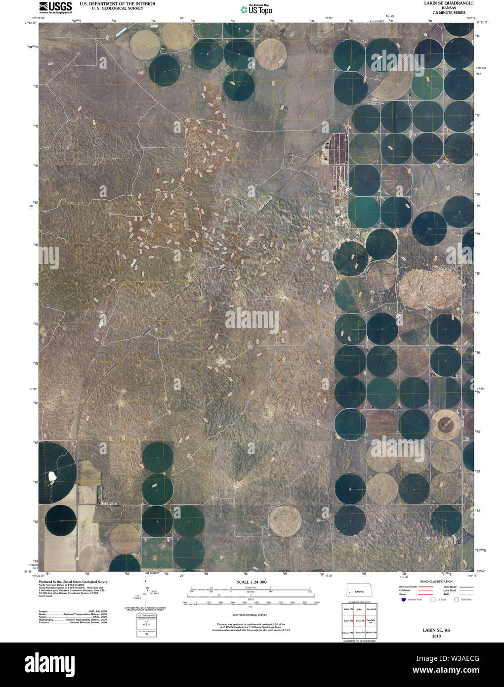 Map of lakin Cut Out Stock Images & Pictures - Alamy