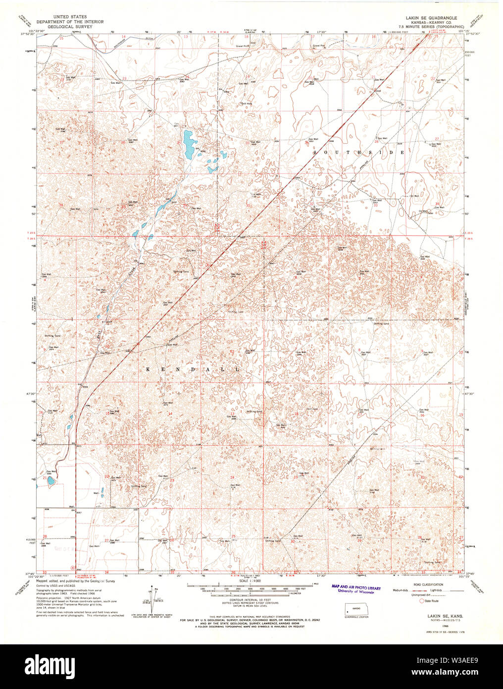Map of lakin hi-res stock photography and images - Alamy