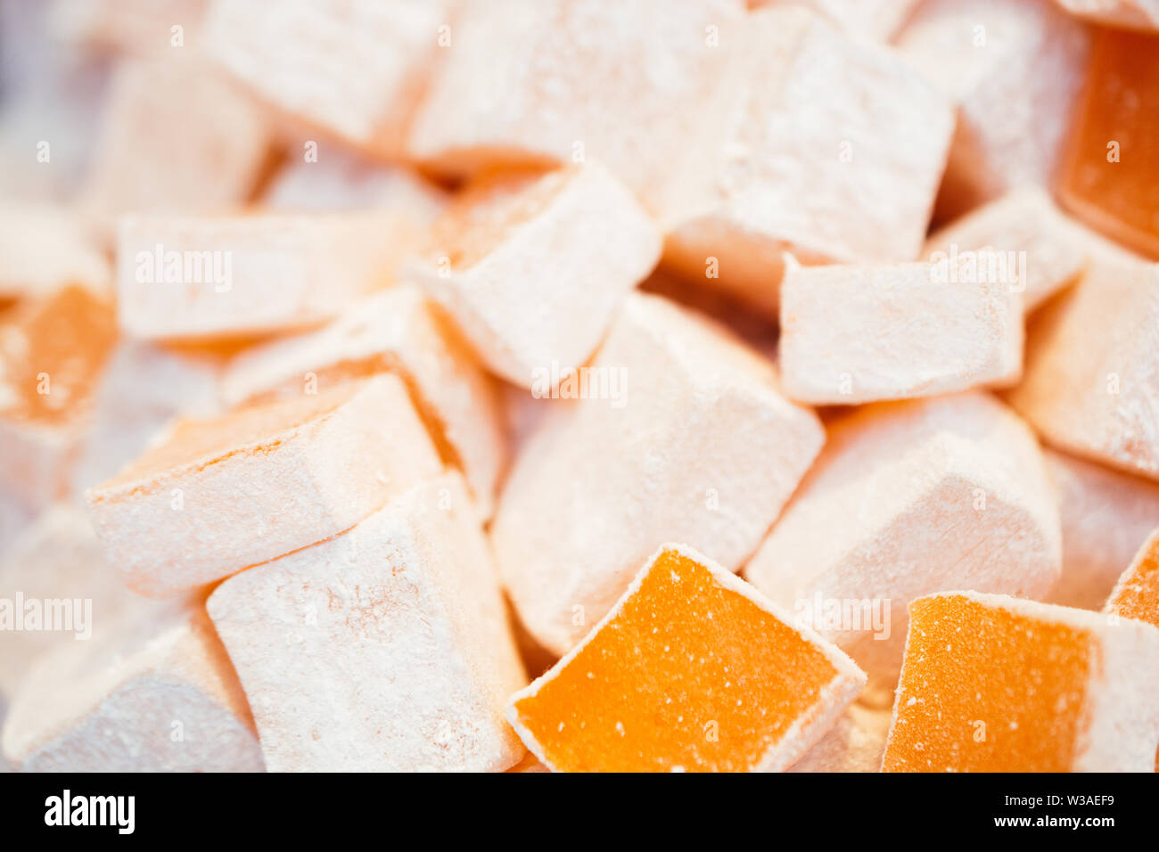 Load of traditional turkish delight lokum candy Stock Photo - Alamy