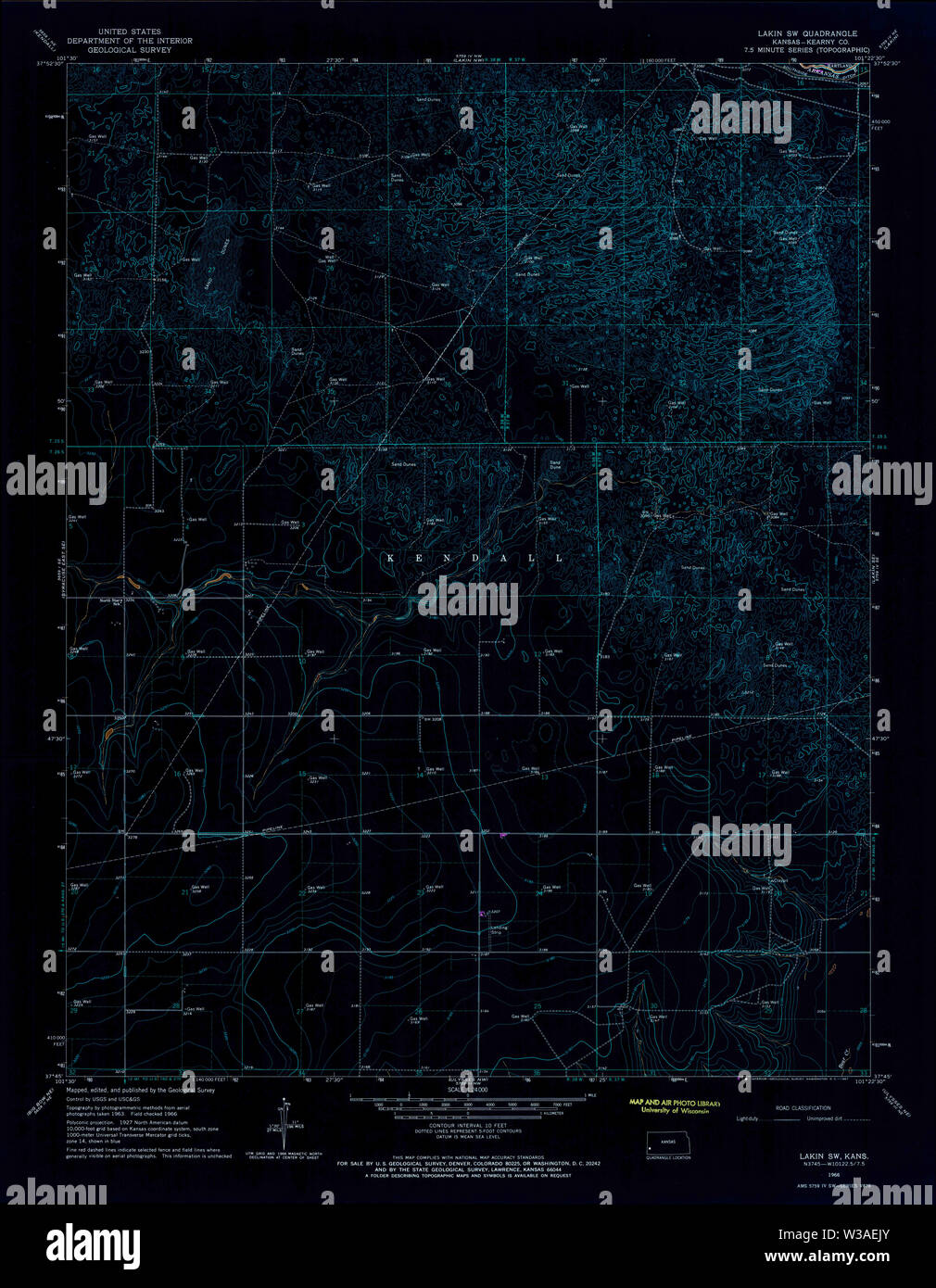 Map of lakin hi-res stock photography and images - Alamy